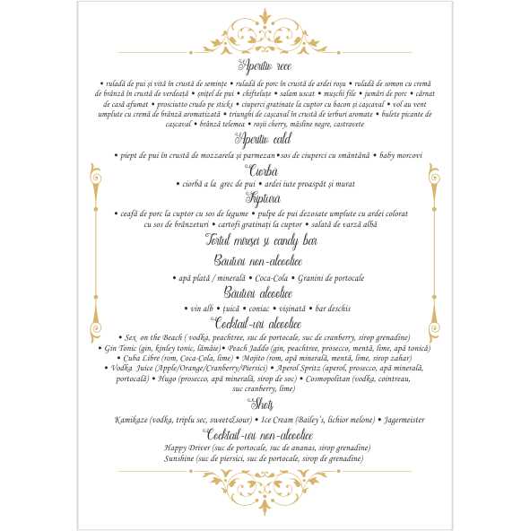 Meniu Nunta (rulat) - FOX Creativ - cadouri creative