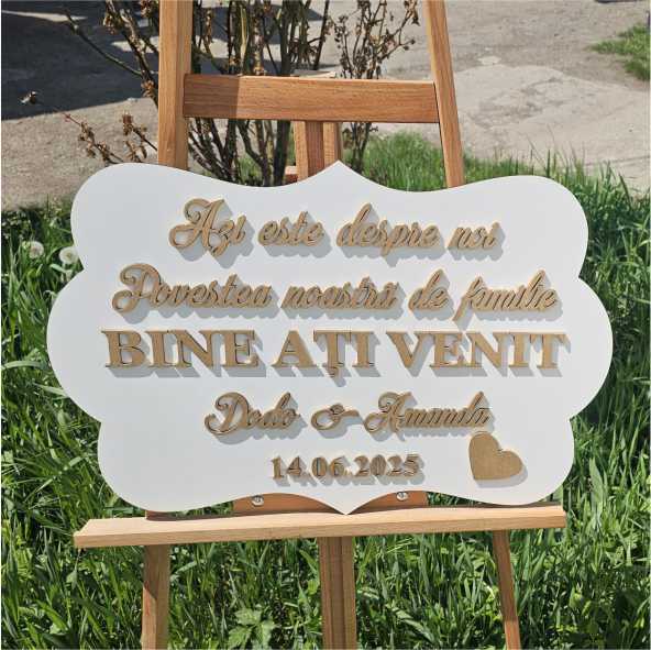 Pancarta "Azi e despre noi" 60 x 40 cm - FOX Creativ - cadouri creative